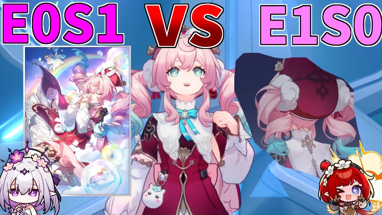 崩壊スターレイル Hyacine E0S1 vs E1S0 Comparison moc12 honkai star rail ...